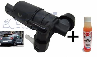 Front & Rear Windscreen Washer Pump For Citroen DS3 2009>2015 + Screen ...