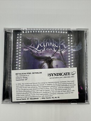 Metalocalypse Dethklok The Dethalbum II CD Hype Sticker 2006 Adult Swim ...