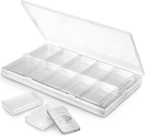 Silver Bar Case, 20 Pcs Silver Bar Holder Clear Acrylic Storage ...