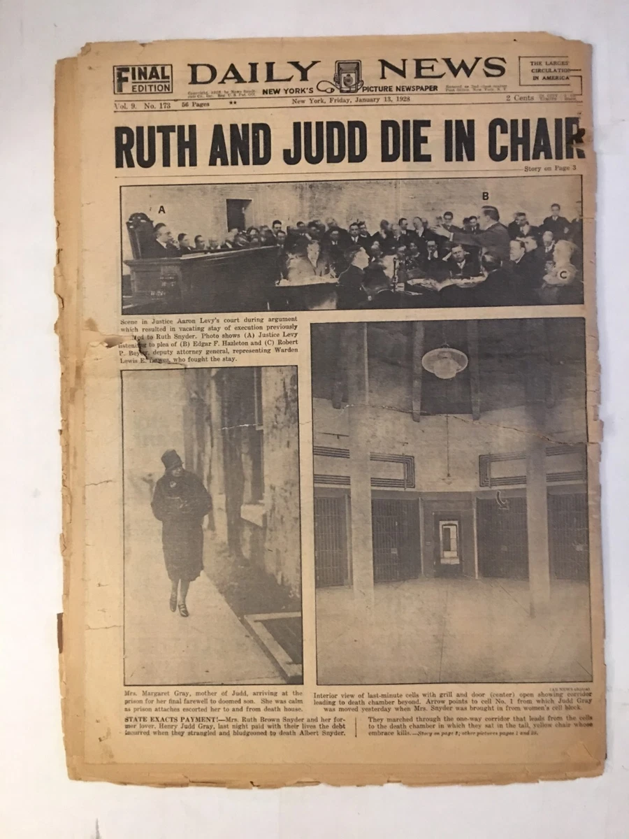 Electric Chair Photos 1928