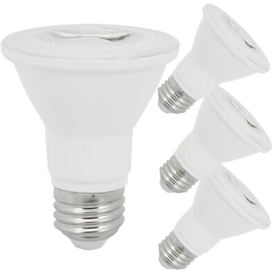 4Pack PAR20 LED Long Neck Spotlight Bulbs, 8W (50W), 4000K, CRI90, E26 ...