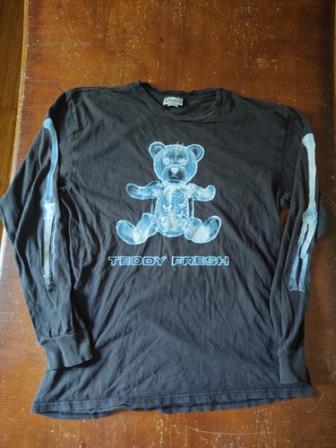 Teddy Fresh X-Ray Bear Long Sleeve Shirt Size Large Tap Hip Hop Brand ...