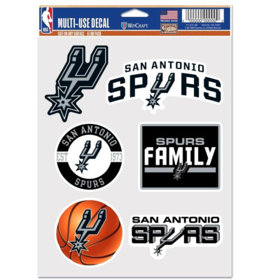 San Antonio Spurs Multi-Use 6 Fan Pack NBA Decal Stickers *Free ...