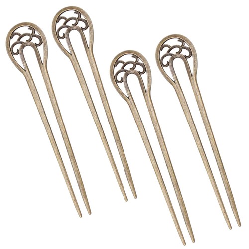 4PCS Hair Slide Sticks Vintage Hair Sticks Hair Clasp Sticks Geometric ...