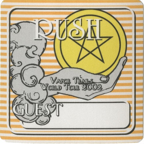 Rush 2002 Vapor Trails concert tour Band Guest Backstage Pass | eBay