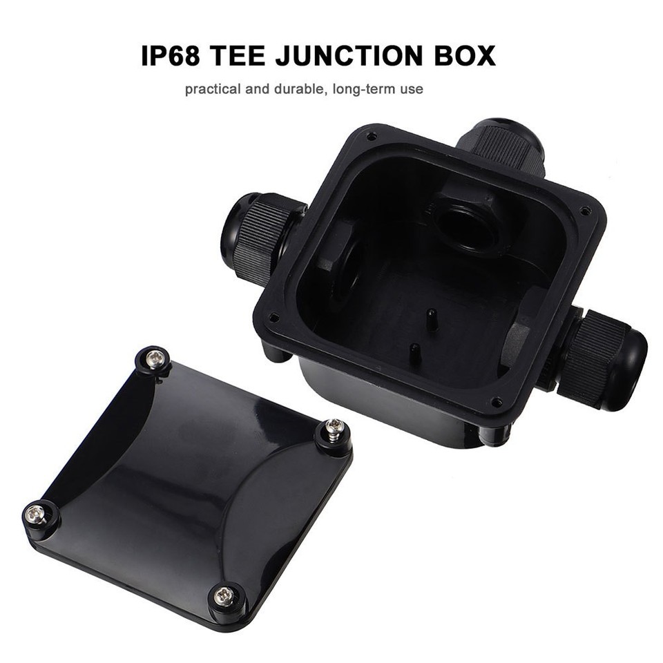 2 Pcs Waterproof Cable Box Plastic Electrical Wire Connectors Junction ...