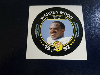 Warren Moon Houston Oilers NFL 1992 King B Disc SQUARE CUT Oddball | eBay