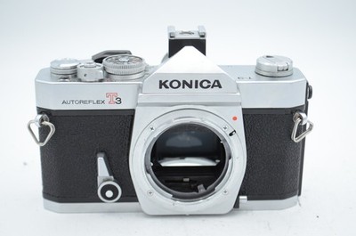 Konica Autoreflex T3 35mm Film SLR Camera Body, Chrome (Body Only) | eBay