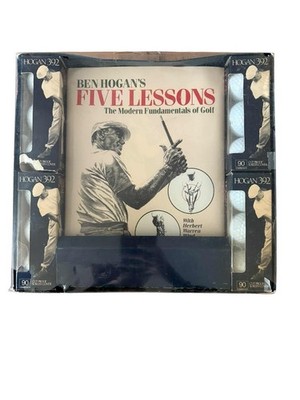 Ben Hogan Five Lessons Book Box Set + 12 NOS Hogan 392 Golf Balls ...