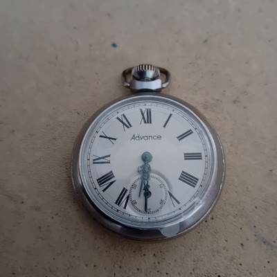 Rare 1961 Smiths Advance Pocket Watch Serviced Train patterned back New ...
