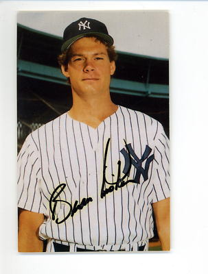 Brian Fisher Yankees SIGNED Autographed 1985 Postcard | eBay