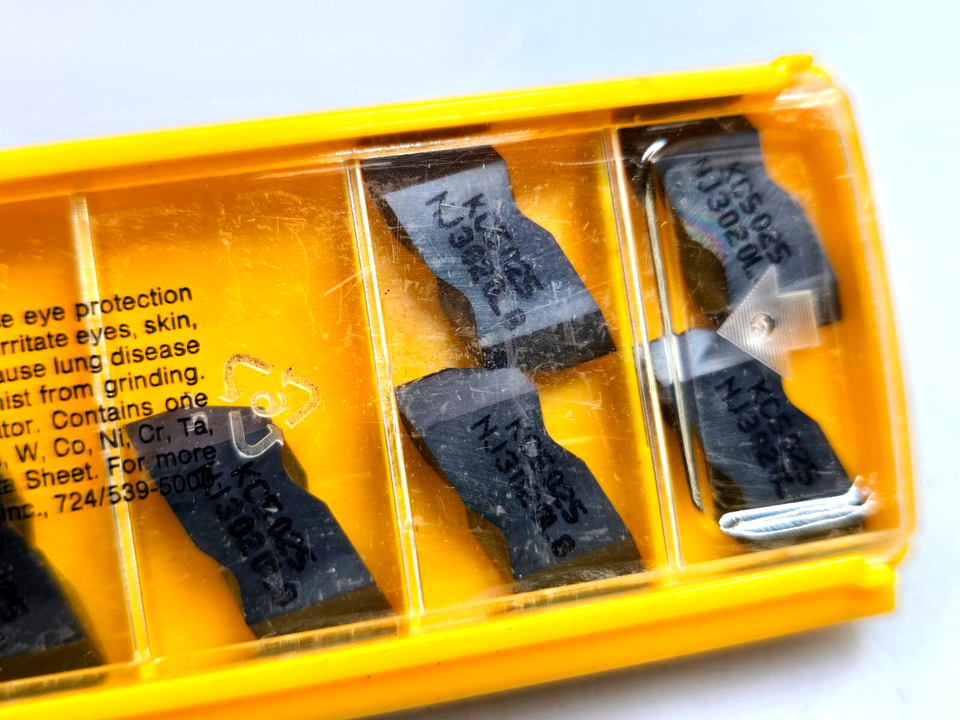 Kennametal NJ3020L8 KC5025 Carbide Top Notch Threading Inserts (Box of ...