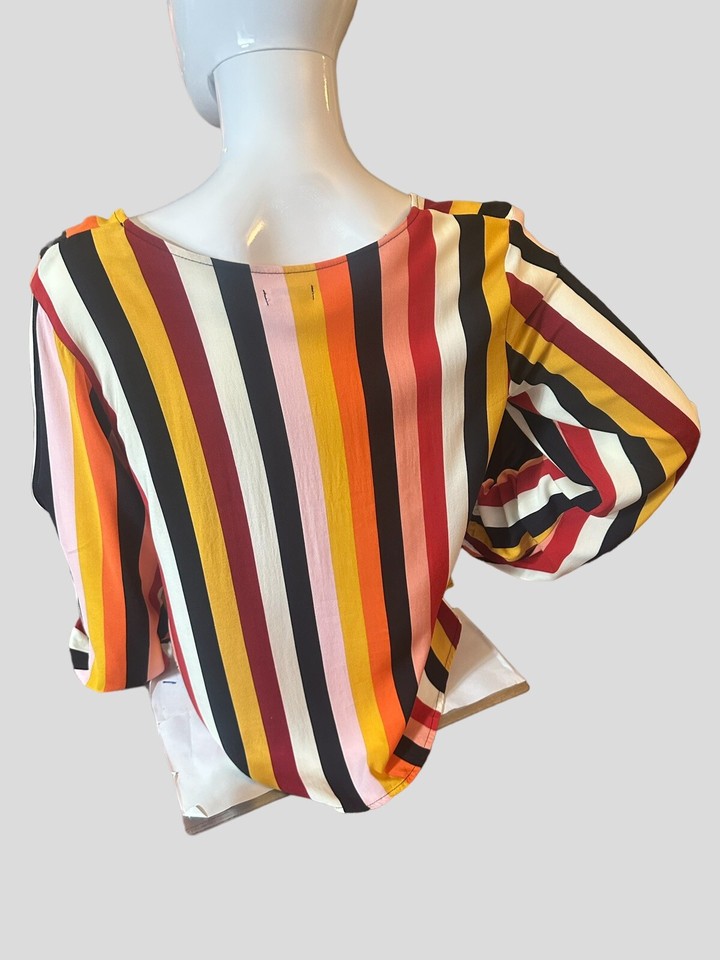 🔥Love Fire Crop Top Women’s X Large Striped Multicolor Long Sleeve | eBay