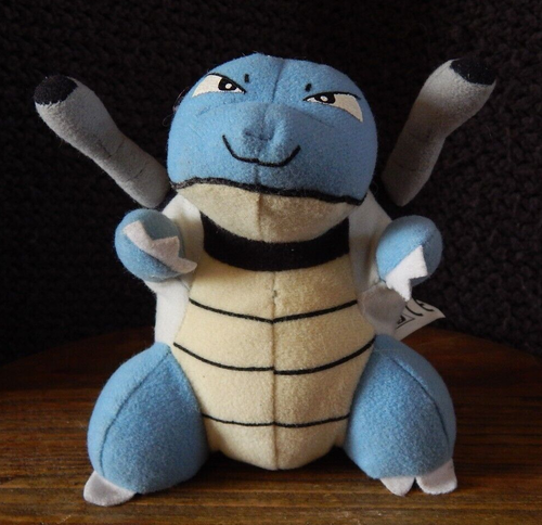 BLASTOISE POKEMON BEANIE PLUSH SOFT TOY 1999 VINTAGE HASBRO NINTENDO ...