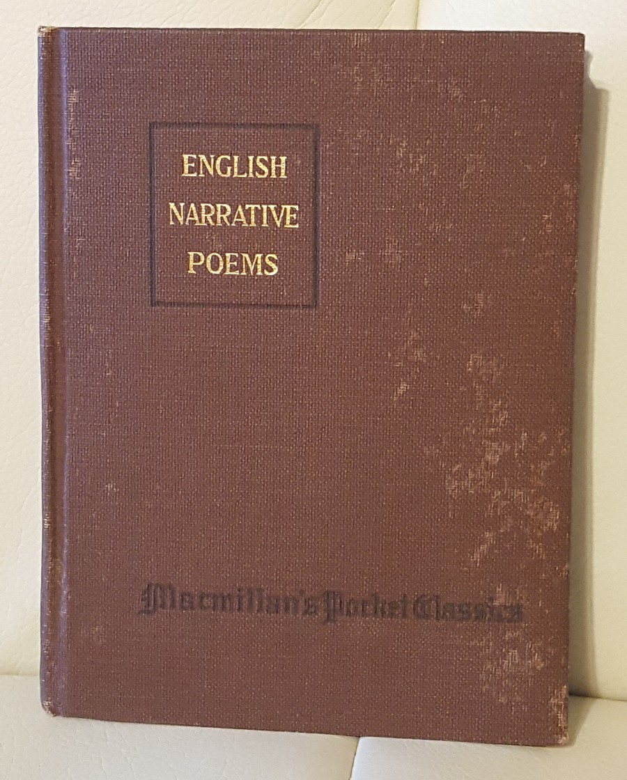 Antique "English Narrative Poems" Book Macmillans Pocket Classics ...