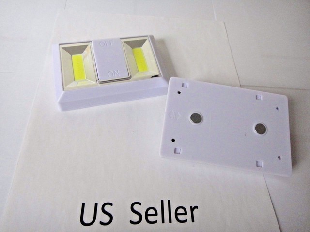 4 PK COB LED Wall Lighted Switch Wireless Night Light Battery Included ...