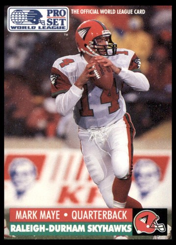 1991 Pro Set #26 Mark Maye Raleigh-Durham Skyhawks | eBay