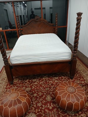 antique wooden bed frame queen | eBay