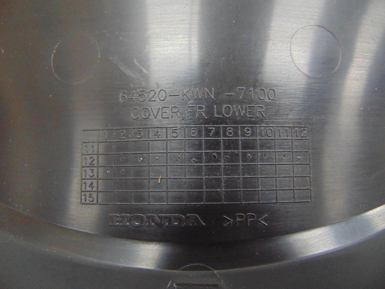 Honda 2013 PCX150 Fairing Lower Front Cover P/N 64520-KWN-710ZB | eBay