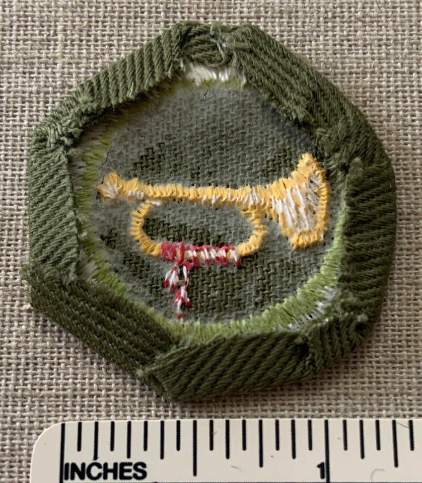 Vintage BUGLING Boy Scout Merit Badge PATCH BSA Uniform Sash Award ...