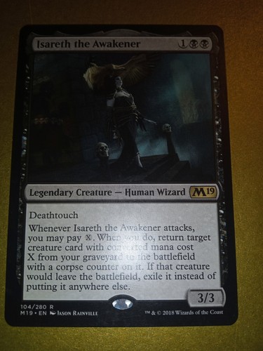 1 X MTG Magic The Gathering M19 Core Set 19 Isareth the Awakener rare ...