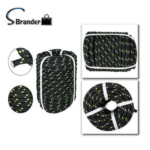 100FT Breaking Strength 6180lbs 1/2" Double Braid Marine Polyeste Sheet ...