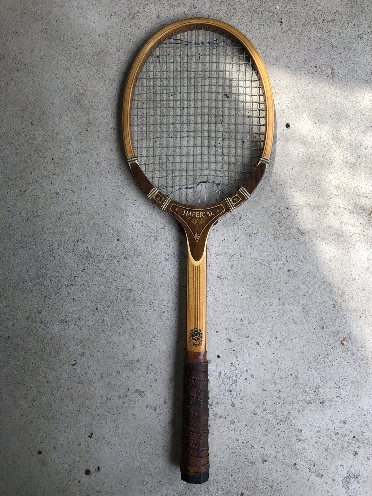 Vintage TAD Davis Wood Tennis racquet racket ATQ Imperial | eBay