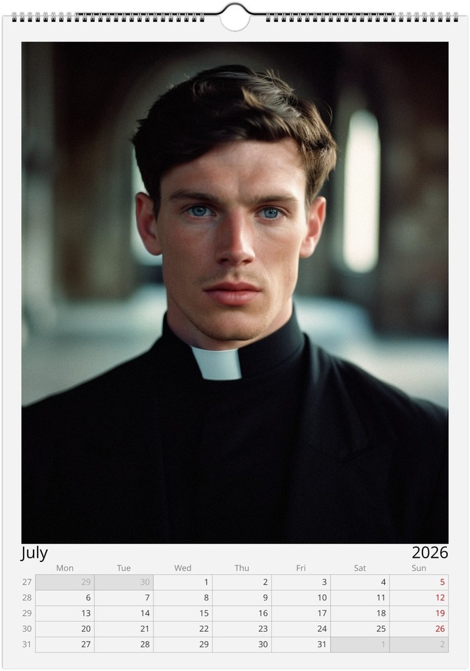 Calendario Romano Hot Priests 2026 Wall Calendar: Size A3, Ledger | eBay