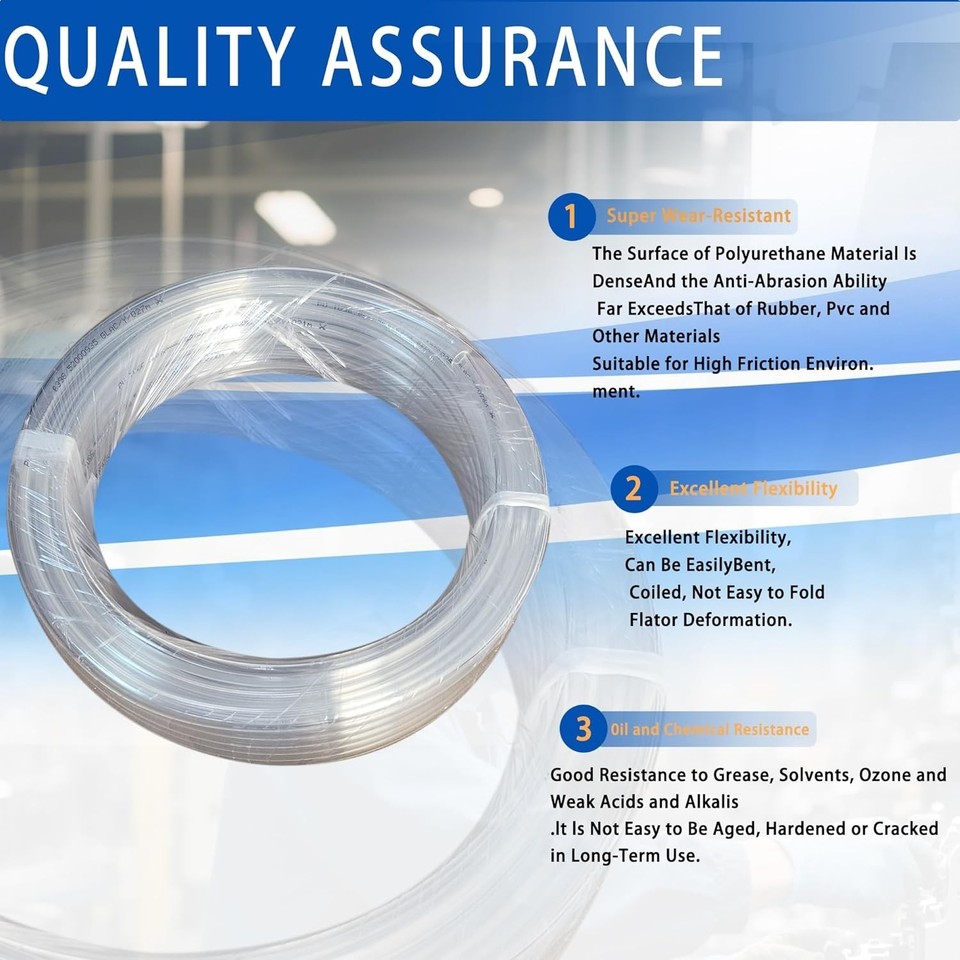 Air hose pipe kit, 5-meter transparent highly flexible air pipeline ...