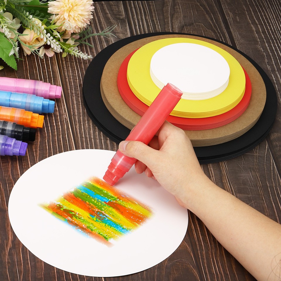 7inch Circle Card Stock, 36Pcs Round Shape Cutouts Paper, Yellow | eBay