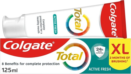 Colgate Total Active Fresh Toothpaste 125ml - stronger 125 ml (Pack of ...