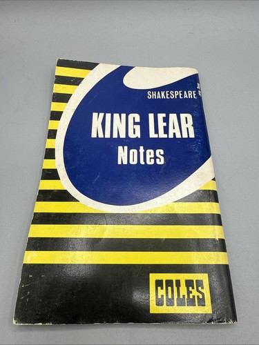 King Lear Shakespeare Coles Study Notes Softback 1972 | eBay