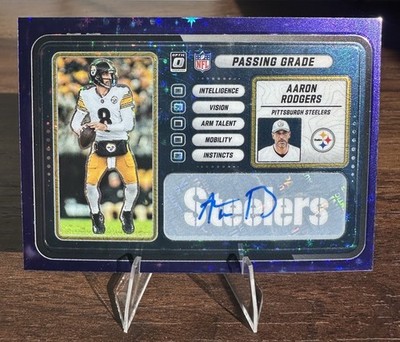 2025 Panini Donruss Optic Aaron Rodgers Auto /25 Passing Grade Last ...