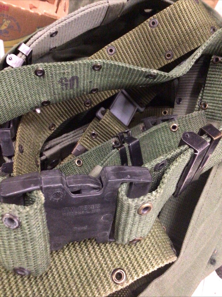 US Military Surplus WEB Belt Pistol Utility Belt Duty Belt Quick ...