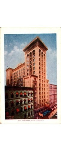1907 Chicago Schiller Building Postcard E Phillips 5431 Photochrom ...