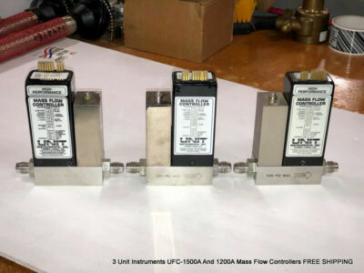 3 Unit Instruments UFC-1500A And 1200A Mass Flow Controllers FREE ...