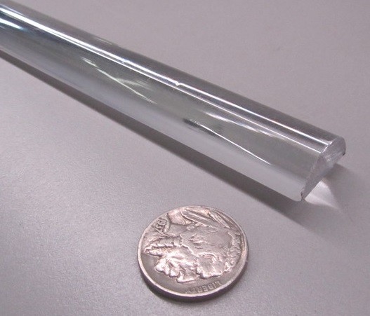 Acrylic Half Round Extruded Rods Clear .750" (3/4") x 6 FT Length, 2 ...