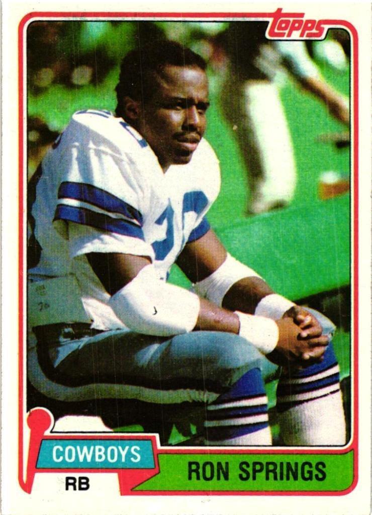RON SPRINGS 1981 Topps Football #433 $1 Items MUST Buy 2 to Qualify ...