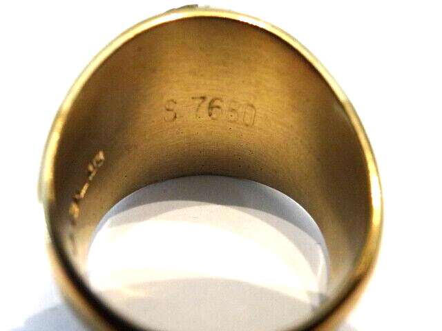 Vintage Gold Lance Kennedy High School Blue Spinel Stone YLTM Gold ...