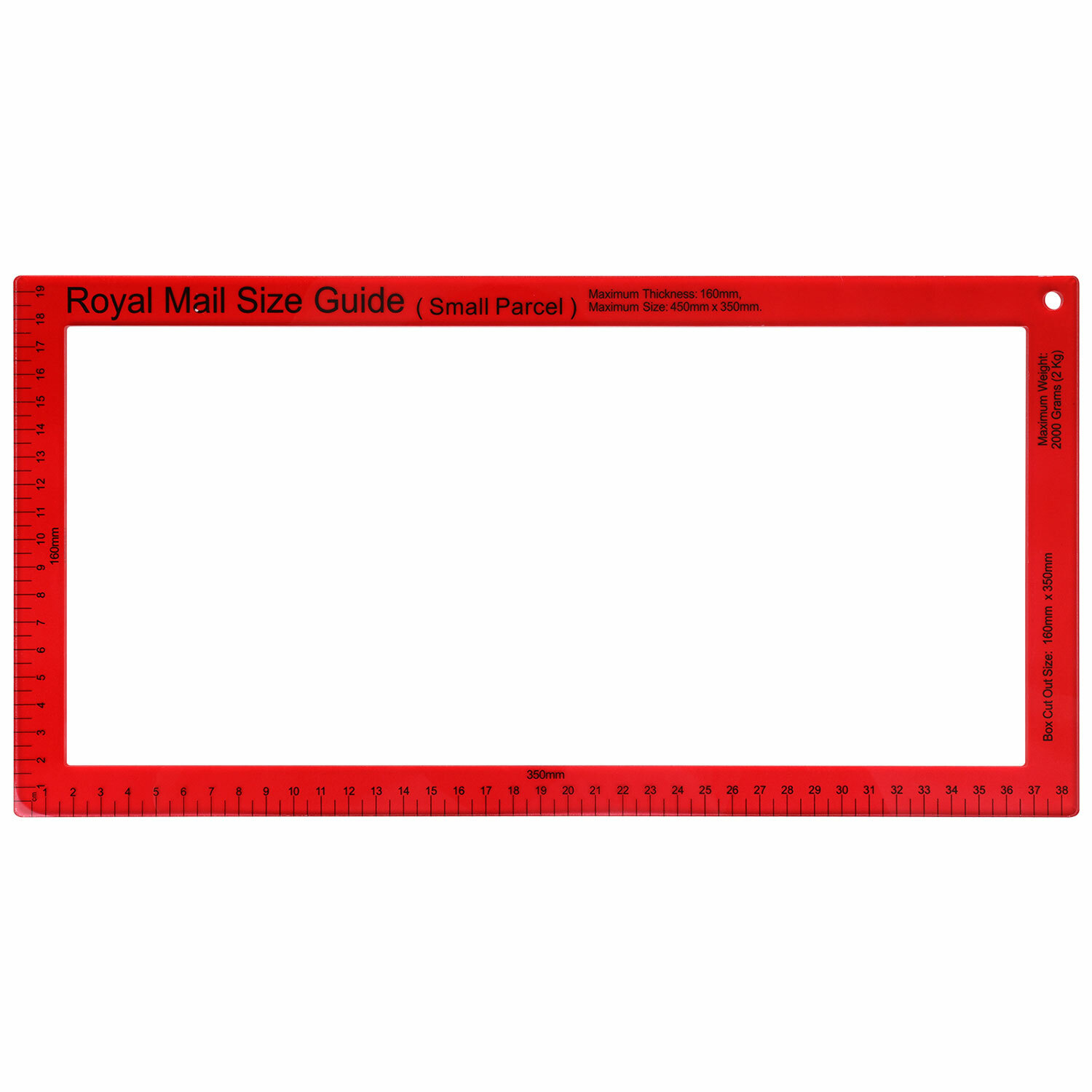 Postage Ruler Royal Mail PIP PPI Postal Template Letter Size Charge ...