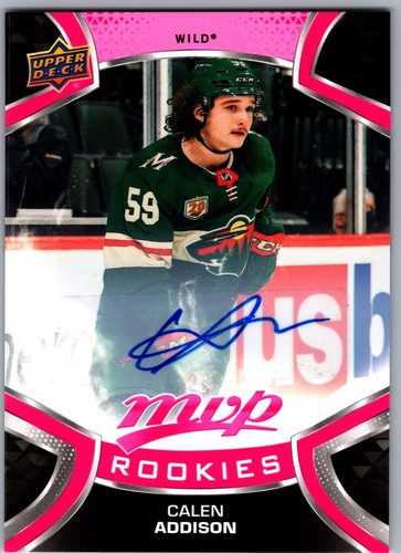 21-22 UPPER DECK MVP ROOKIE MAGENTA AUTO - CALEN ADDISON RC #221 ...