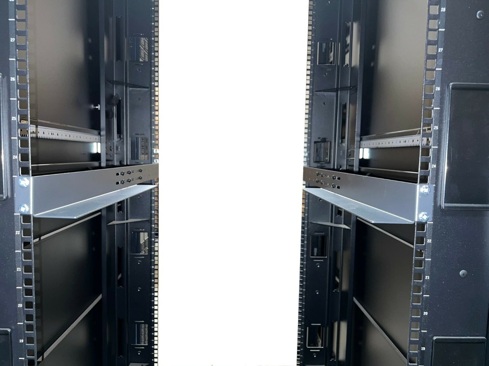 1 Set, Brand New 1U Rack Mount 4-Post Server Shelf Adjustable Rails | eBay