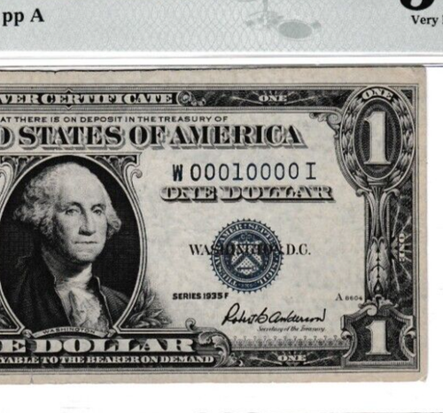 1935 $1 SILVER CERTIFICATE BINARY LOW Serial Numbers **00010000 ** One ...