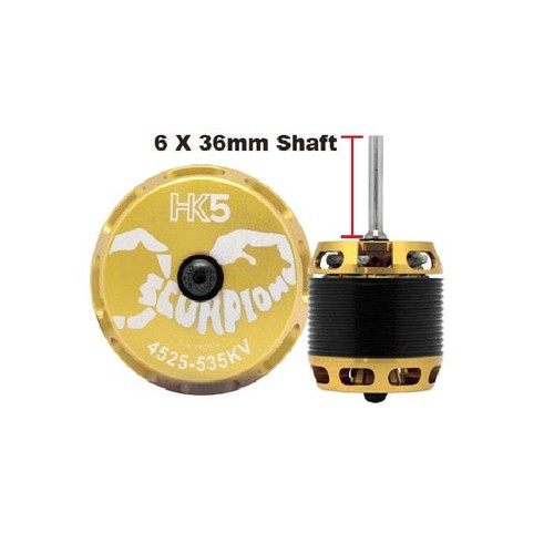 Scorpion HK5-4525-535KV (6 x 36mm shaft) Helicopter Motor | eBay