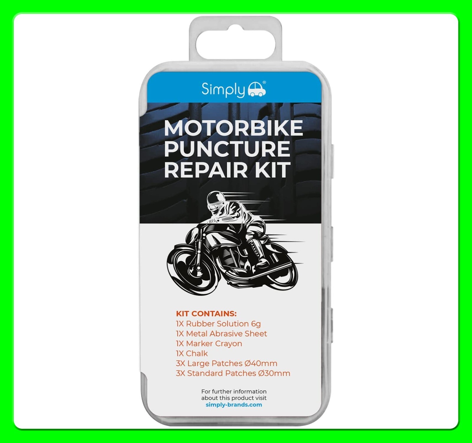 Motorbike Inner Tube Puncture Repair Kit [MPRK1] Patches & Glue | eBay