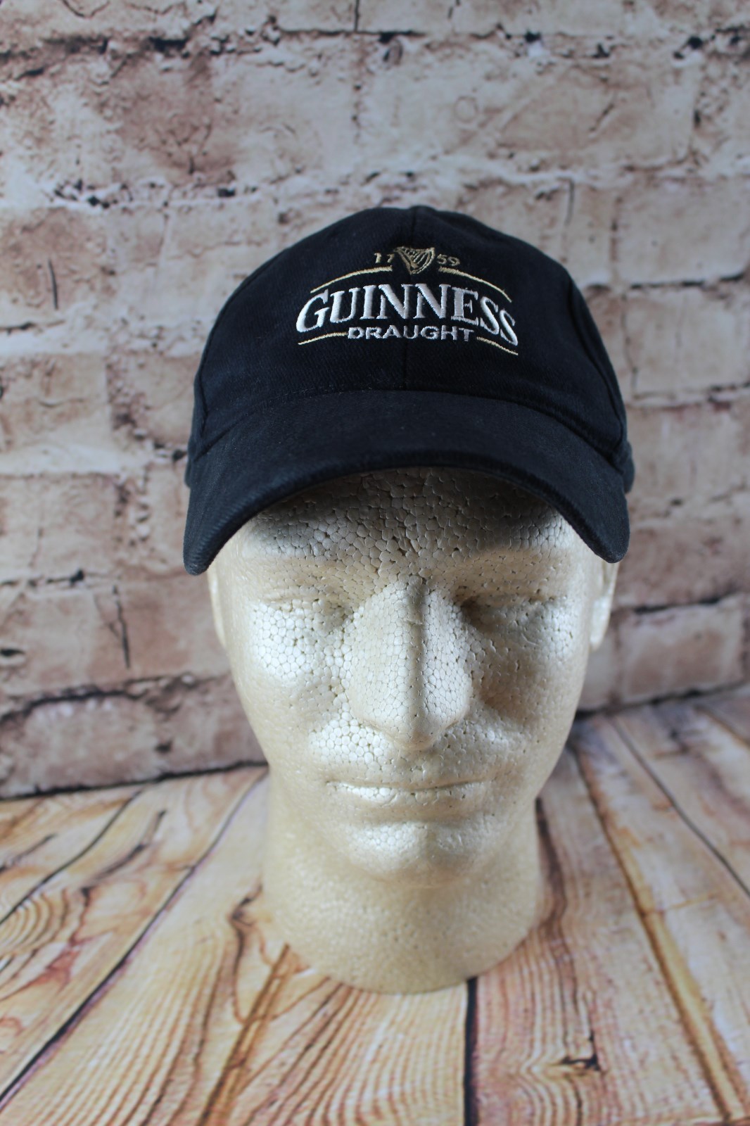 Guinness Draught Black Baseball Cap Hat Embroidered Z… - Gem