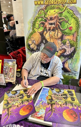 George Deep hand signed zombie horror comic art litho Halloween | eBay