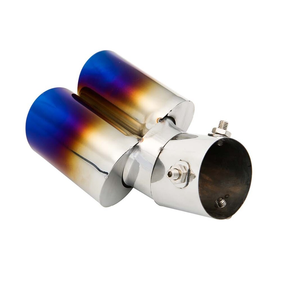 For Honda CR-V CRV HR-V Curved 2" Rear Exhaust Pipe Tail Muffler Dual ...