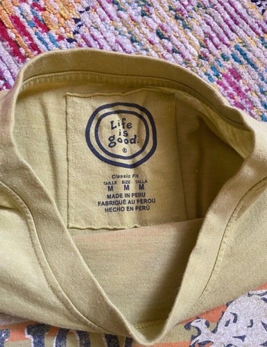 Life Is Good Graphic Tee Shirt Wave Beach Design Men’s Size Medium | eBay