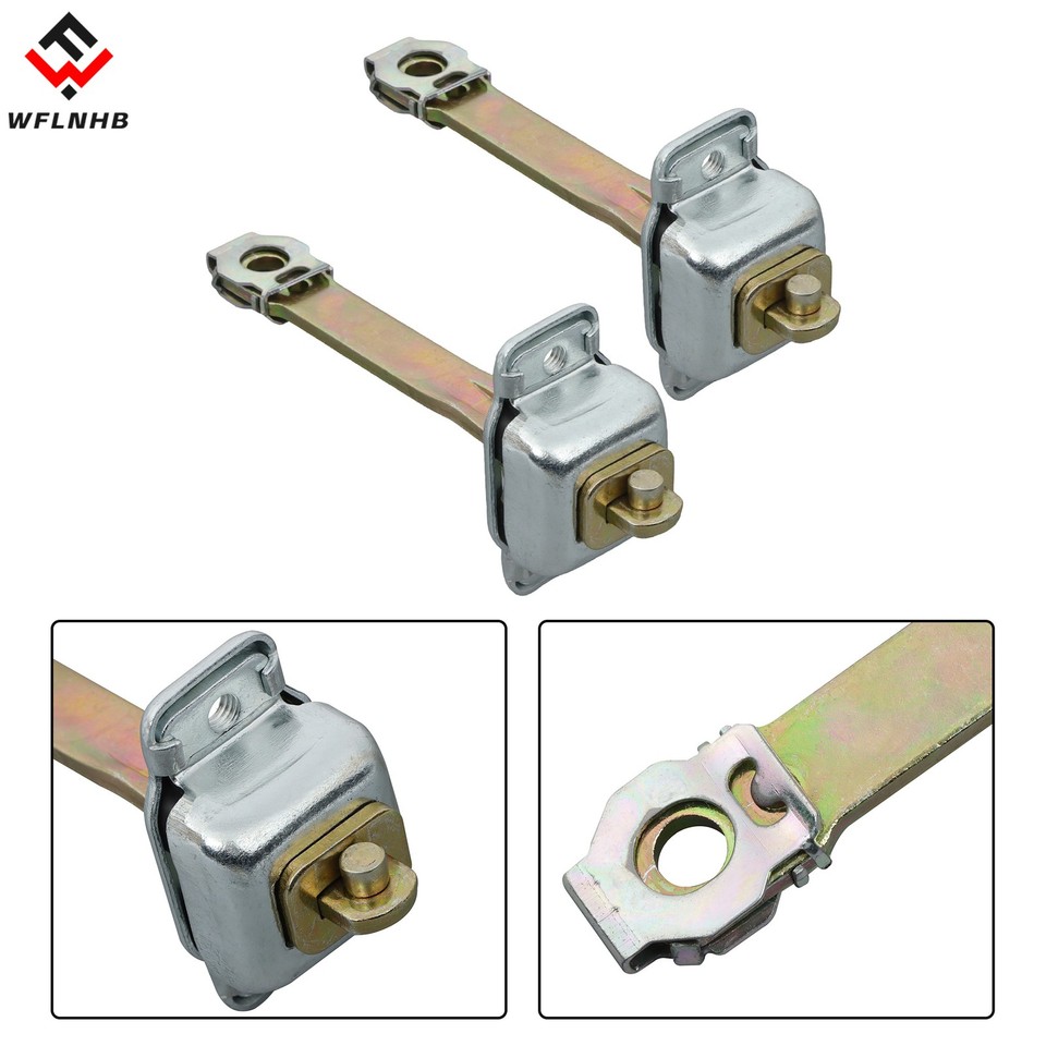 FOR VW TRANSPORTER T4 PAIR FRONT DOOR HINGE STOP CHECK STRAP LIMITERY ...